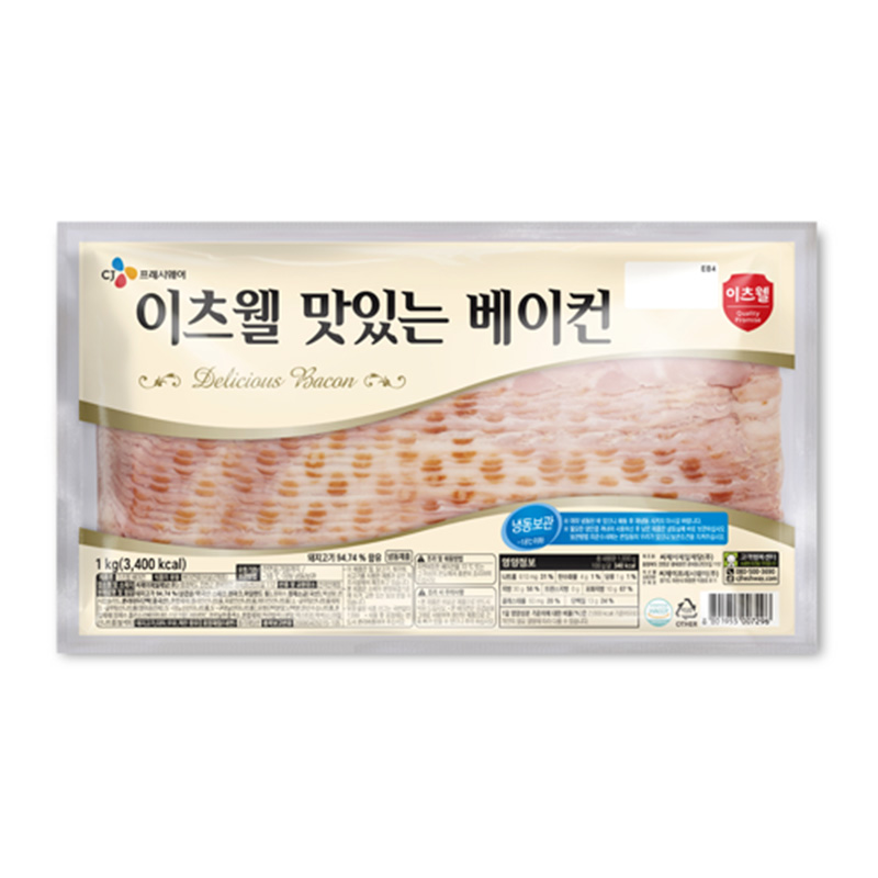 이츠웰 맛있는 베이컨(1Kg/EA)_냉동 - 최저가 사업자 식자재 | 식봄