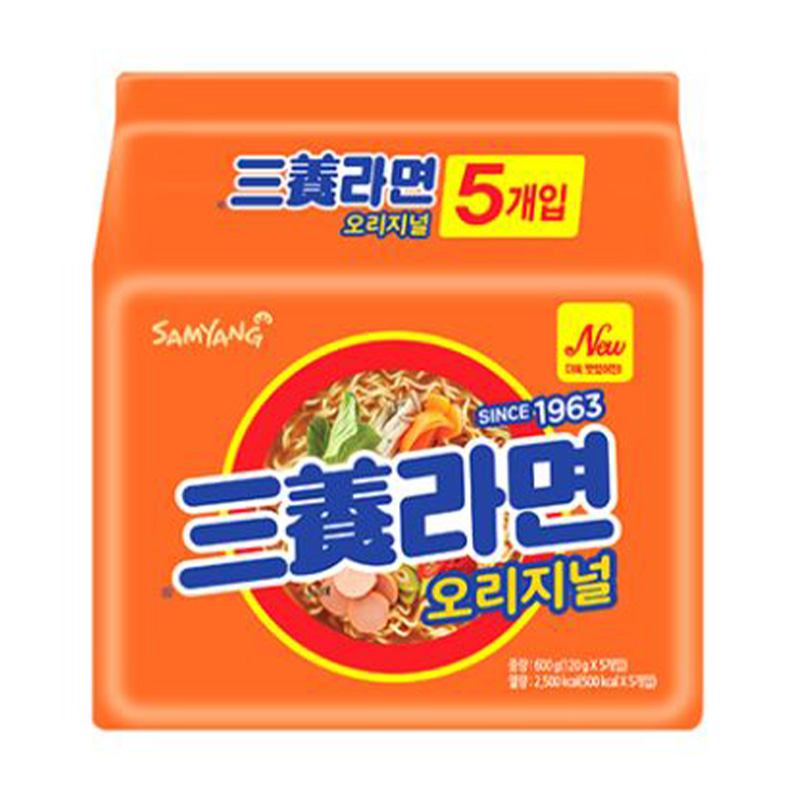 삼양식품 삼양라면(멀티팩_120g*5입 600g*8EA/BOX) 라면 [원산지: 상세설명참조] - 36,080원 - 식봄