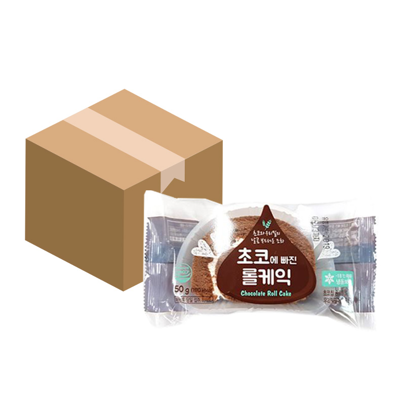 마더구스 초코에빠진롤케익(개별포장_우리밀_50g*40입 2Kg/BOX) - 최저가 사업자 식자재 | 식봄
