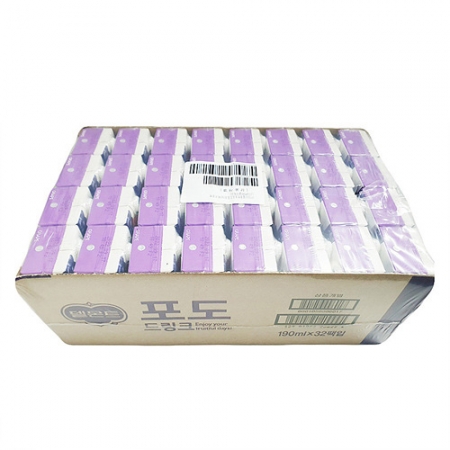 델몬트 포도주스(팩 190ml*32EA/BOX) - 12,980원 - 식봄