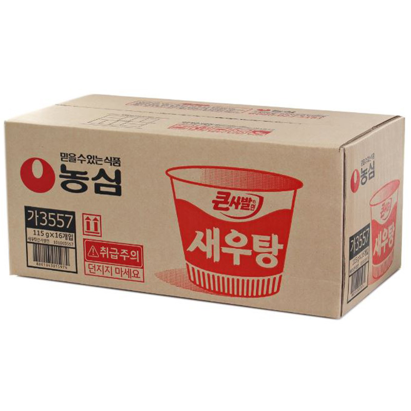 농심 새우탕(큰사발면 115g*16EA/BOX) [원산지: 상세설명참조] | 식봄