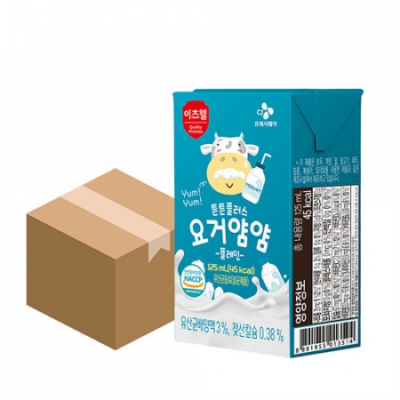 이츠웰아이누리 요구르트(튼튼플러스_요거얌얌_플레인 125g*24EA/BOX) - 7,920원 - 식봄