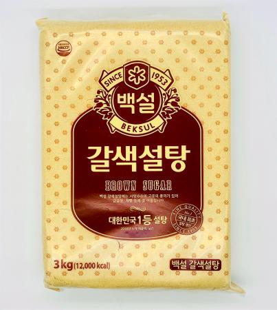 CJ 백설 갈색설탕 3kg / 황설탕 업소용 식자재 - 8,600원 - 식봄