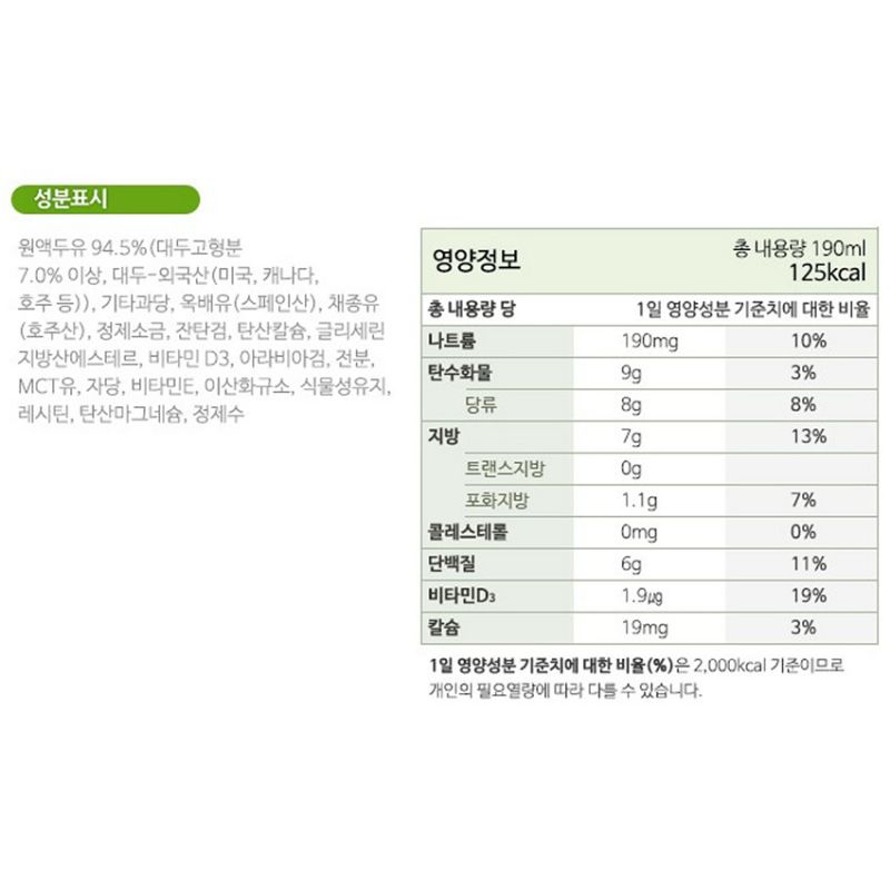 삼육 고소한두유선물세트(190ml 190g*24EA/BOX) - 최저가 사업자 식자재 | 식봄