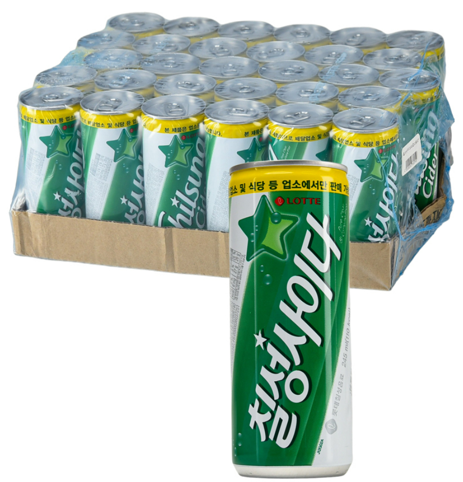롯데 칠성사이다캔(업소용/245mL*30) 7.35L [BOX] | 식봄